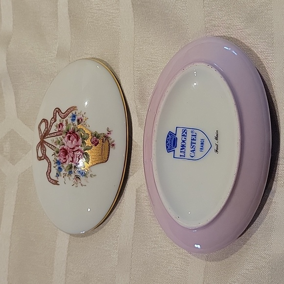 Limoges | Accents | Limoges Castel Pink Ribbon Trinket Box | Poshmark